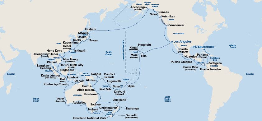 Princess Cruises 2027 World Cruise – Grand Circle Pacific Voyage
