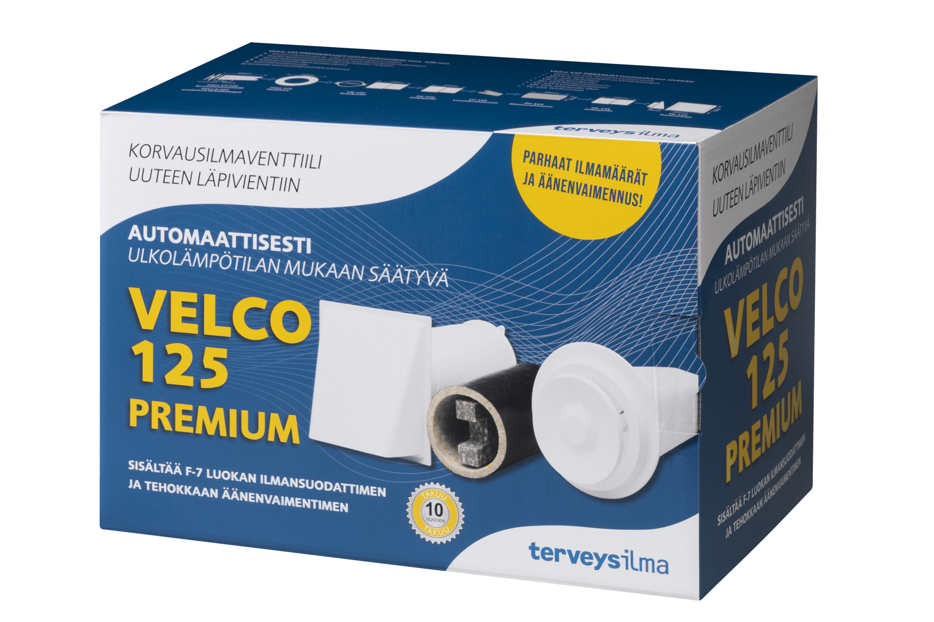 Velco 125 PREMIUM | Korvausilmaventtiilit | Velco | Terveysilma Oy