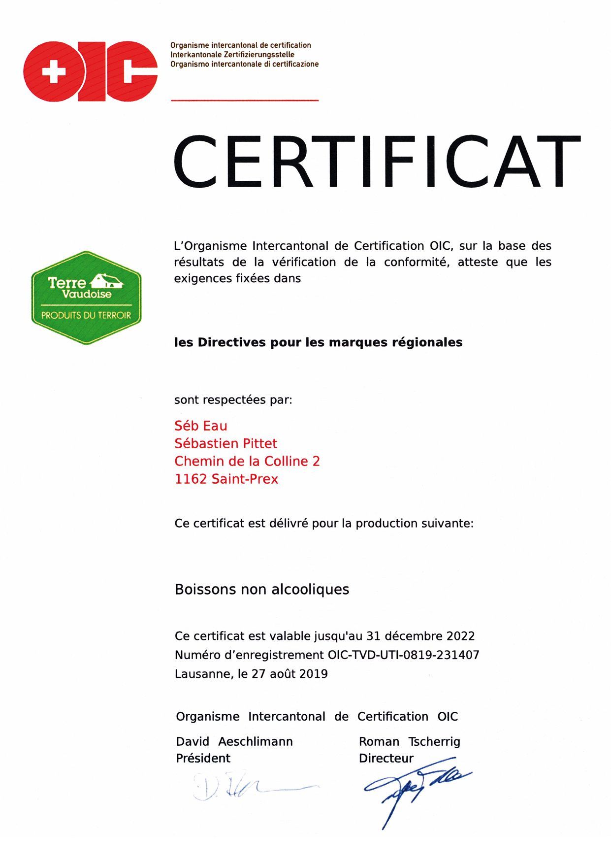 Accueil du site de Seb Eau à Saint-Prex