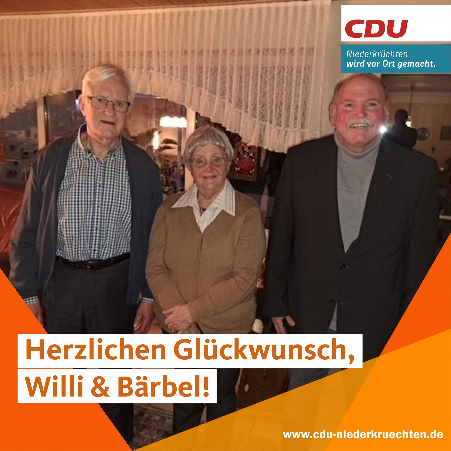 Herzlichen Glückwunsch Willi & Bärbel