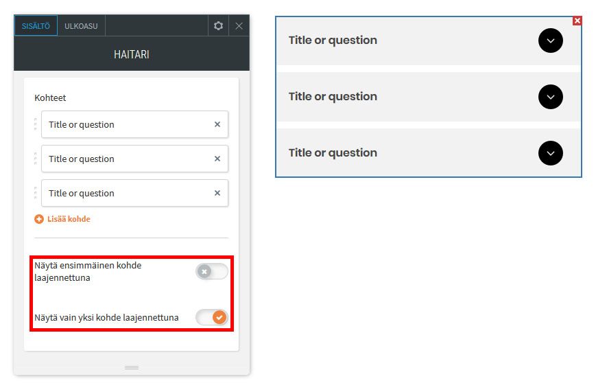 Haitari-widget | Tagomo CMS-päivitystyökalun käyttöohjeet | Tagomo ...