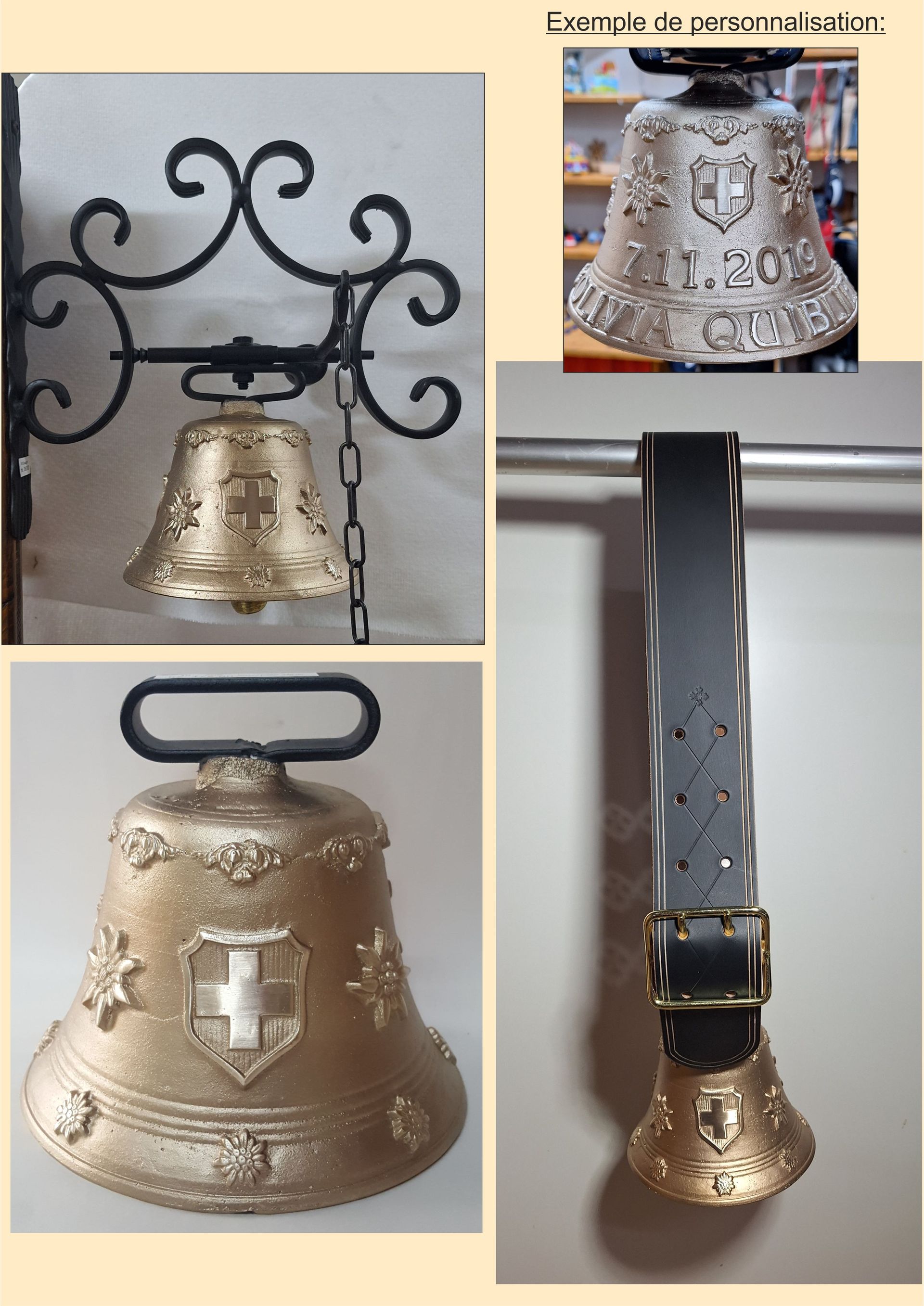 Gamme de Cloches et Courroies Suisses | Cuarnens | Articuir Sàrl