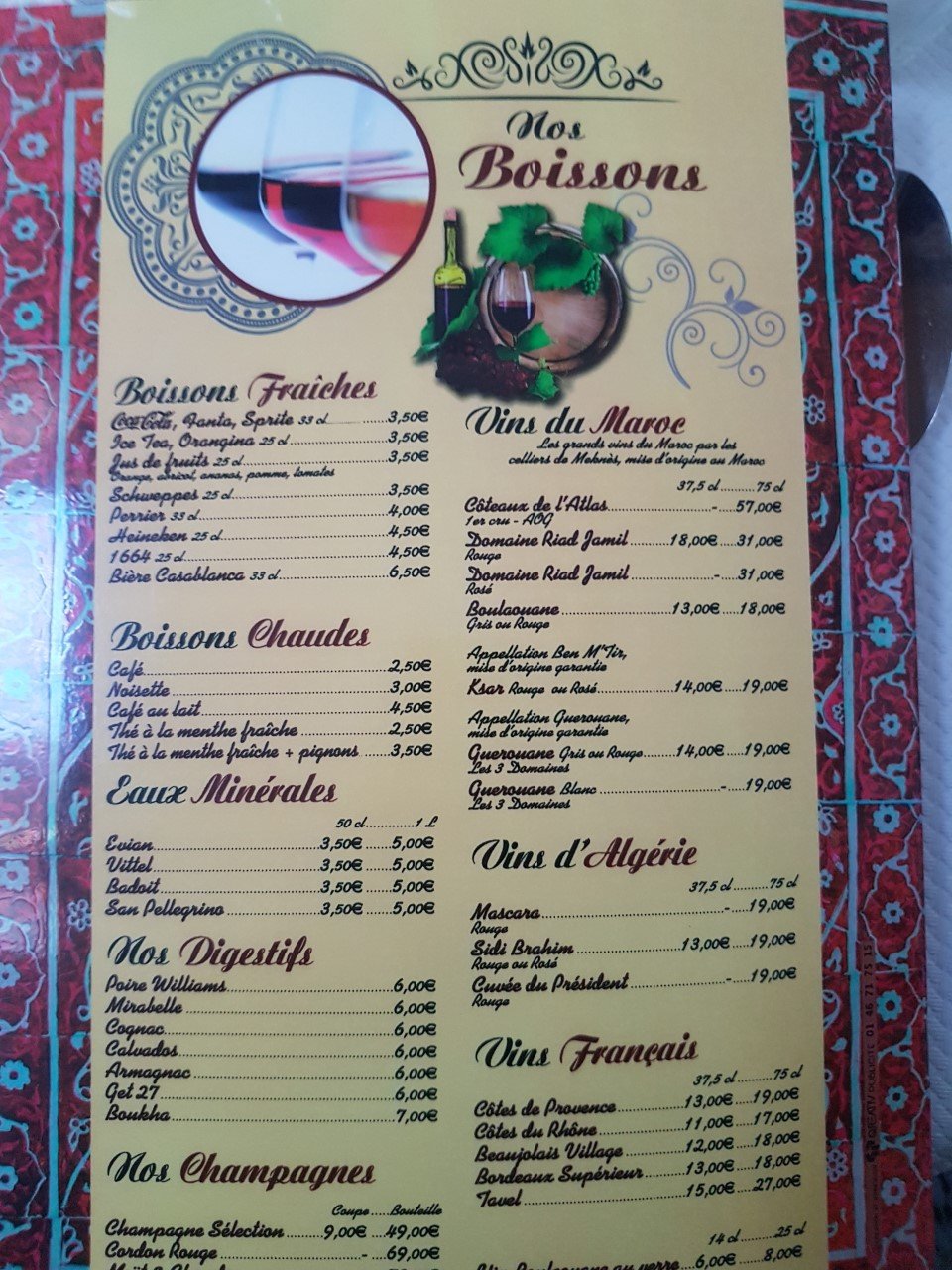 Des plats et des menus typiquement marocains à Ozoir-la-Ferrière