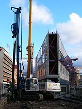 Sheet piling with pre-drilling & all drilled RD pile wall works ...