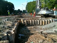 Sheet piling with pre-drilling & all drilled RD pile wall works ...