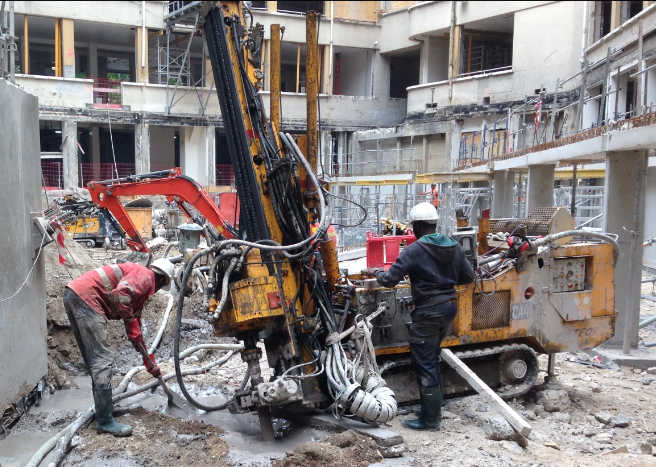 Des travaux de micropieux en région parisienne - Soutènement