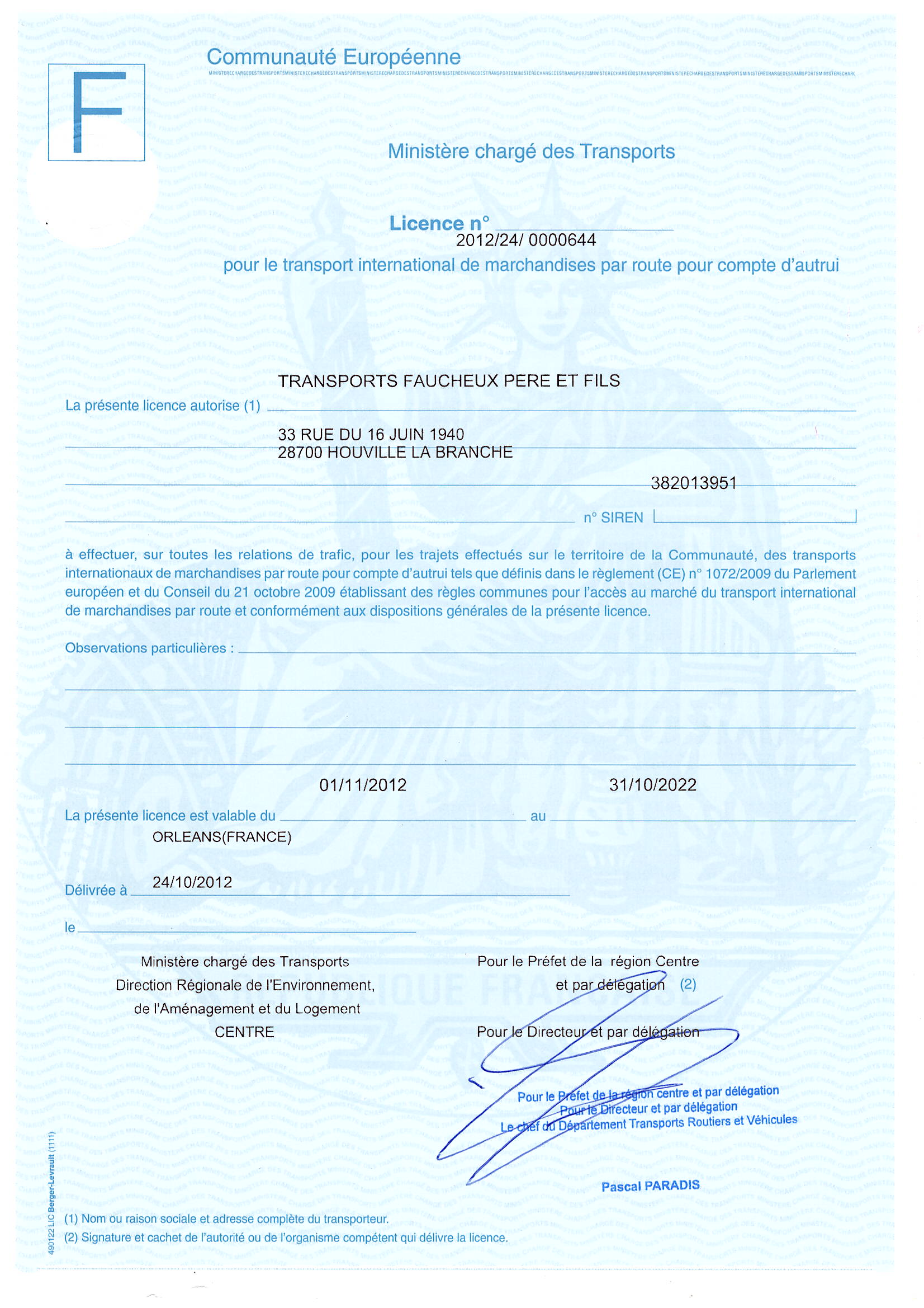 Services de transports près de Chartres par des spécialistes