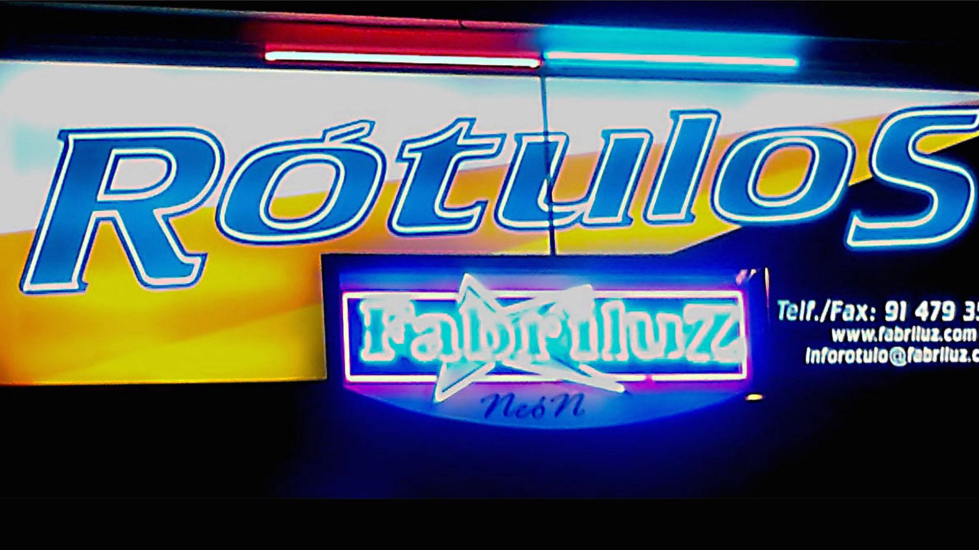 Letras luminosas en Madrid | Rótulos luminosos Fabriluz Neón