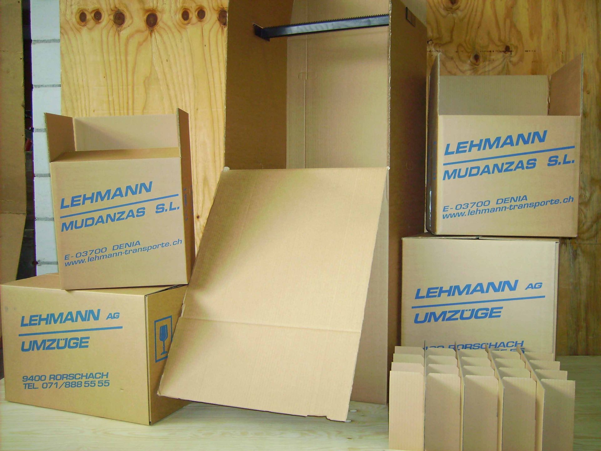 Packmaterial & Lager- Rheineck - Lehmann Umzüge AG