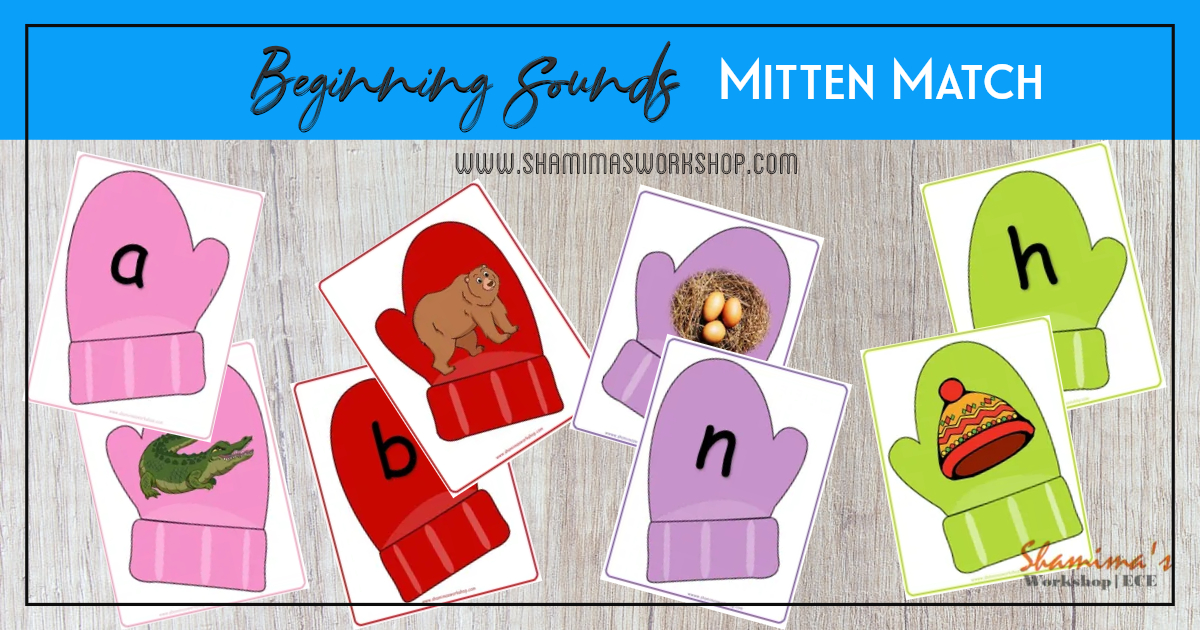 Beginning Sounds Mitten Match