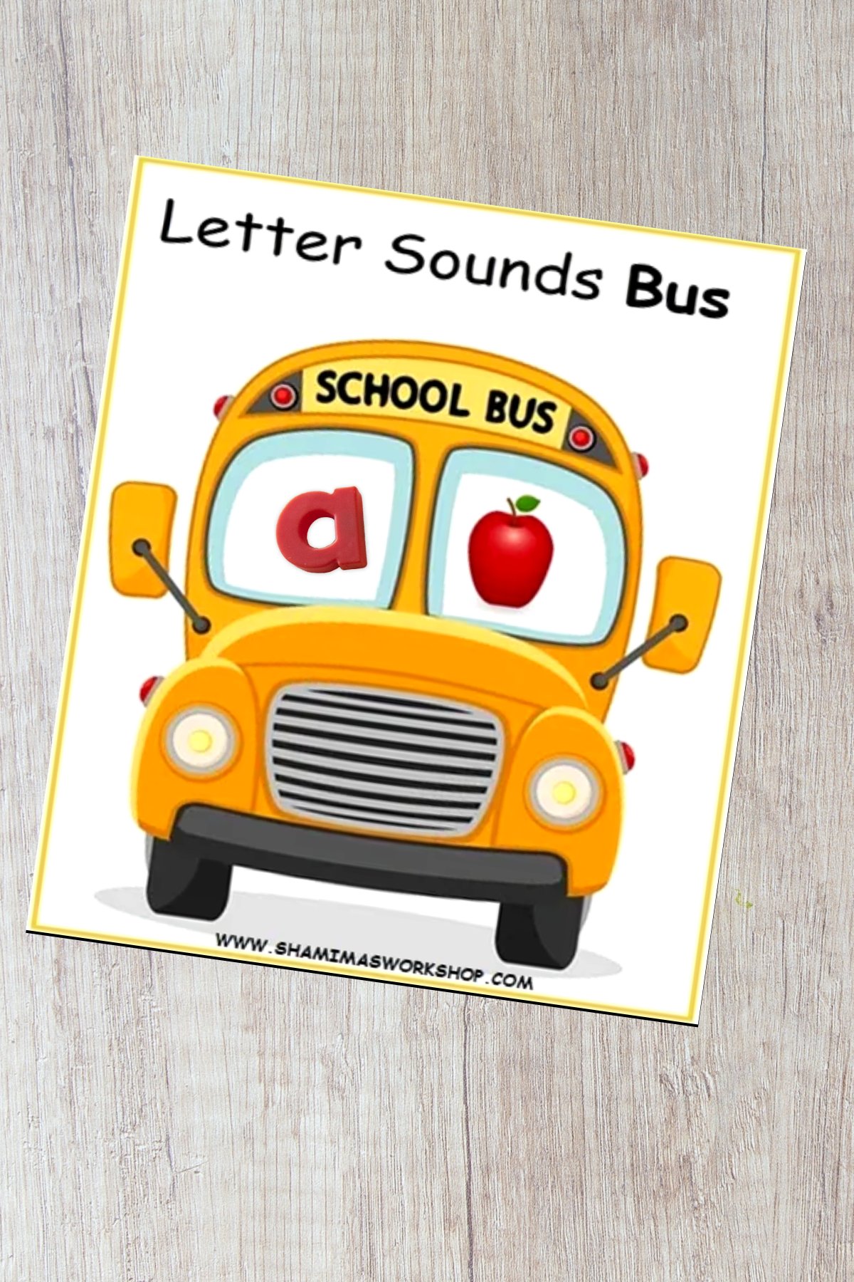 Back to school Letter Sound Bus Activity