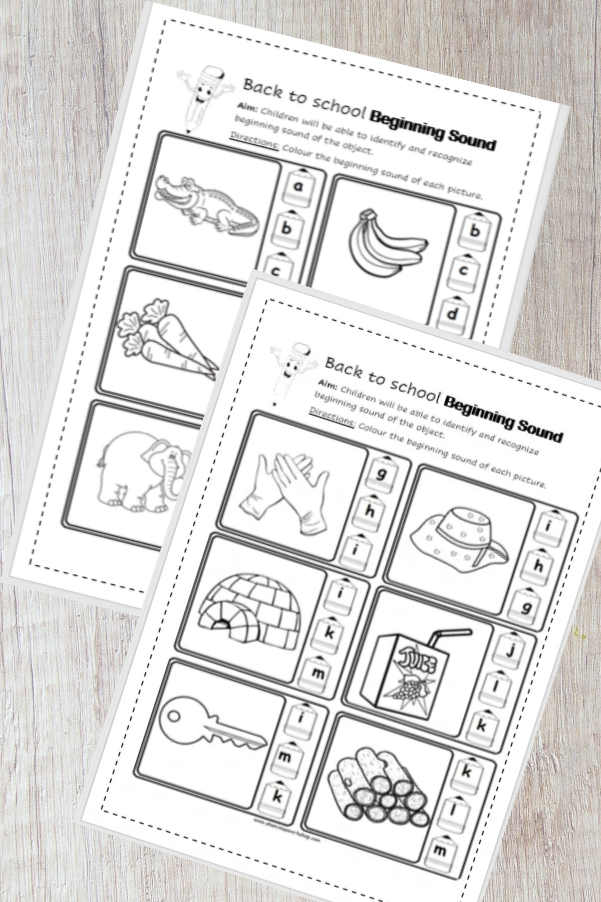 Back to school Letter Sound Bus Activity