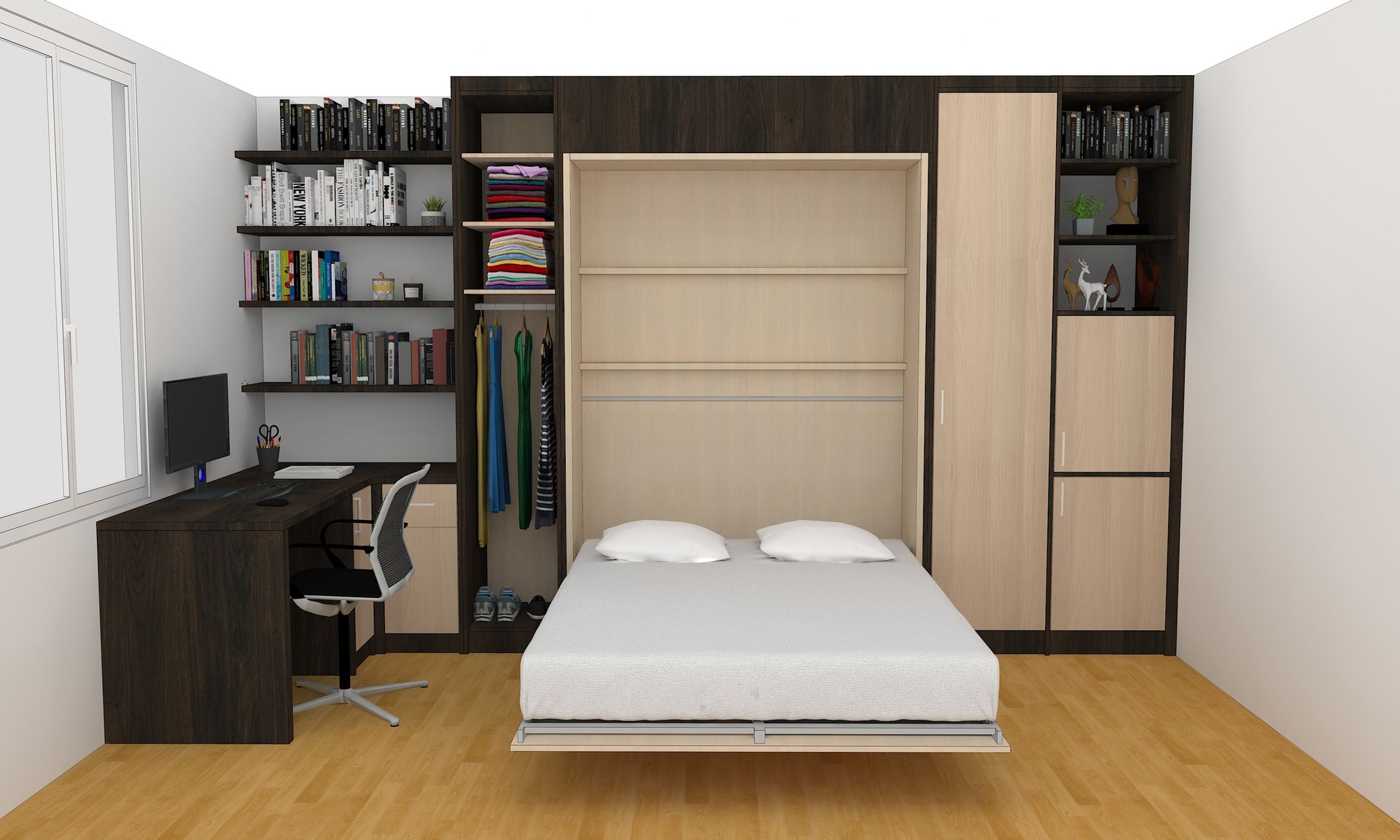 Fabrication de lit escamotable à Nantes – Rangements sur mesure