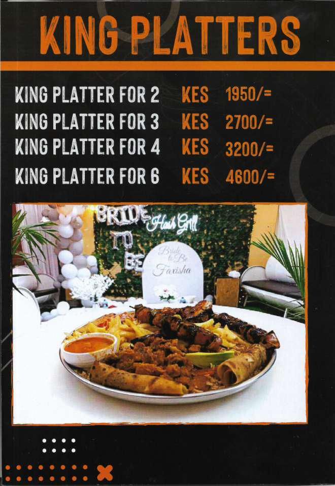 Menu of Grilled Meat Platters | Hash Grill and Catering