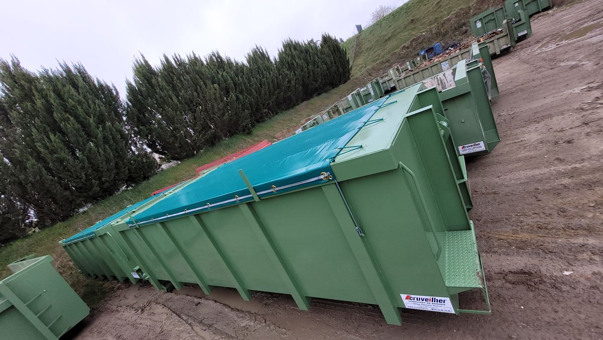 Benne étanche pour collecte des biodéchets à Marmande